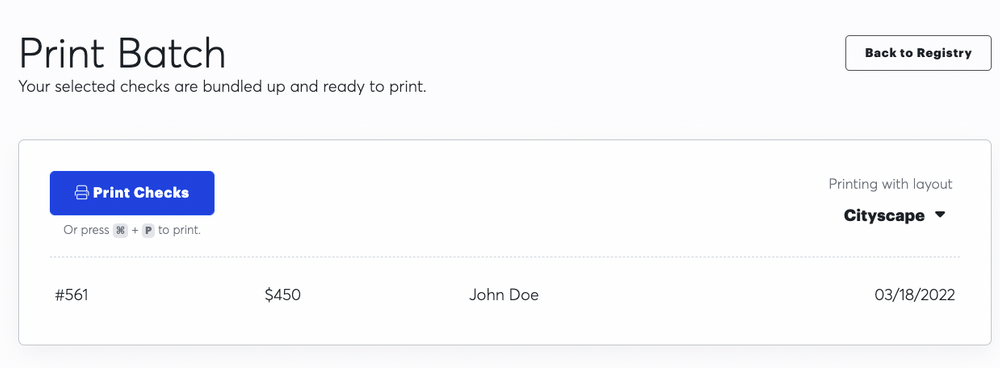 How to Print Your Checks