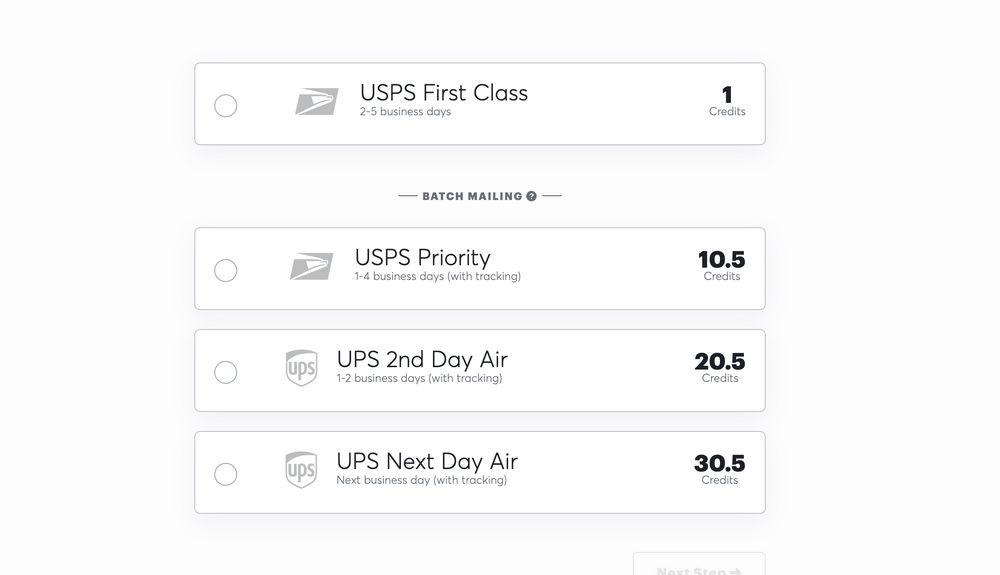 New Feature: Priority Mailing Methods