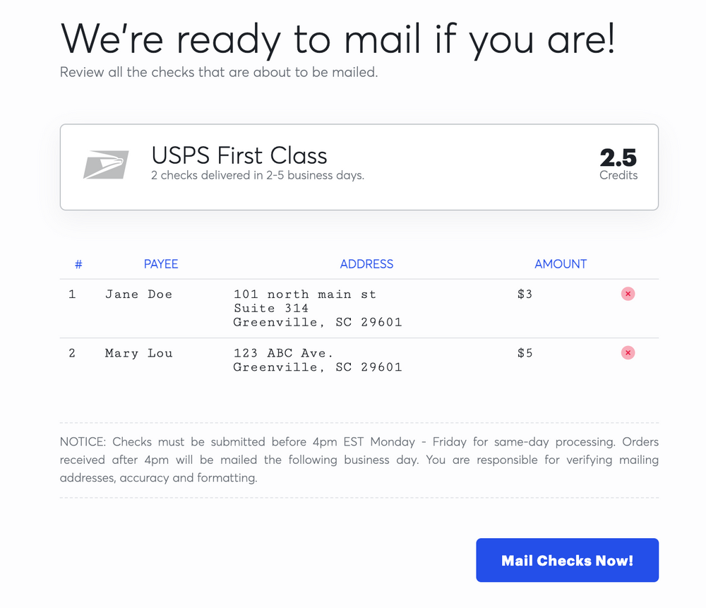 New Feature: Priority Mailing Methods
