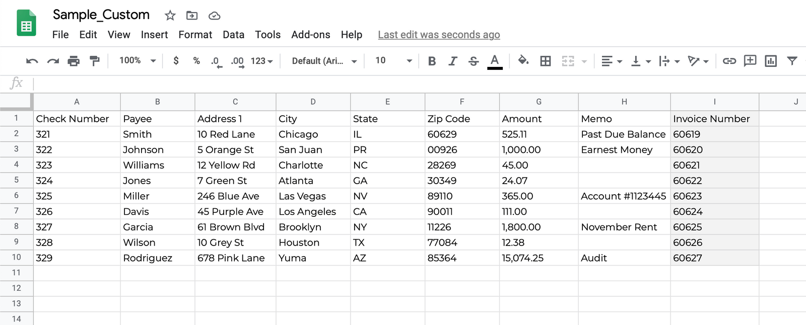 Building Your CSV File for Multi-Check Uploads